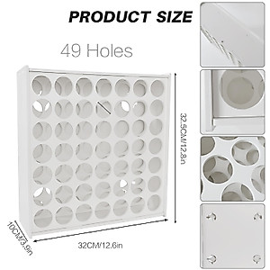 Anmboor 2pack Acrylic Paint Organizer 49 Holes Craft Paint Storage for for Apple Barrel, Folkart 2oz Craft Paints