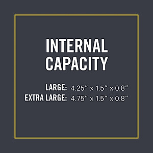 LEATHERMAN, MOLLE Compatible Large Nylon Sheath with Pockets for Multitools, Made in the USA, Fits 4" and 4.5" Tools - Black