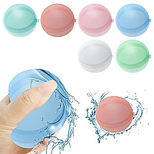 MUSMU 6 Pack Reusable Water Bomb balloons,Summer Water Toy for Boys and Girls, Pool Beach Toys for Kids,Outdoor Activities Water Games Toys Sealing Water Splash Ball for Fun