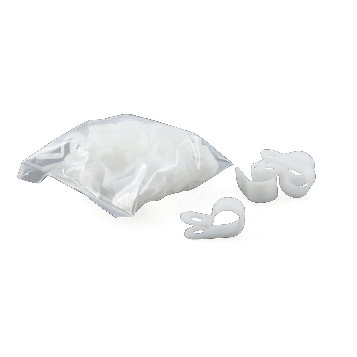 CURT 59828 3/8-Inch Convoluted Slit Loom Wire Protection Tube Clamps, 25-Pack