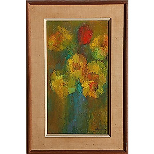 Yellow Flowers in Blue Vase