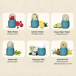 Ice for Face, Ice Face Roller, Ice Roller for Face and Eye, Reusable Beauty Ice Facial Roller for Face Skin Care Silicone Ice Stick Face Ice Mould Icing Tool, Gifts for Her