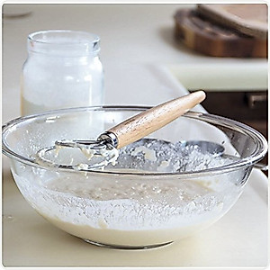 2 Pack LARGE 13.5" Premium Original Danish Dough Whisk Dutch Bread Whisk- Stainless Steel Dutch Style Bread Dough Hand Mixer Wooden Handle Artisian Blender