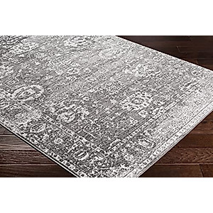 Mark&Day Area Rugs, 5x7 Kedrick Transitional Charcoal Area Rug, Gray/White/Black Carpet for Living Room, Bedroom or Kitchen (5'3" x 7'3")