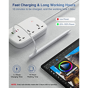 Stylus Pen for Apple iPad, iPad Pencil 2nd Generation with Palm Rejection, for 2018-2022 iPad 6/7/8/9 iPad Air 3/4/5 iPad Pro 11''& 12.9'' iPad Mini 5/6, Smart Bluetooth Pen for Writing Drawing