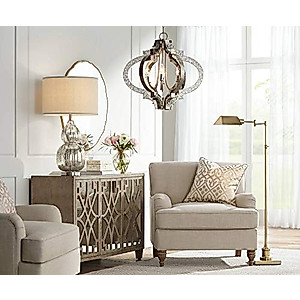 Regency Hill Jenson Modern Metal Adjustable Pharmacy Floor Lamp Swing Arm 54" Tall Aged Brass Metal Shade Standing Pole Light for Living Room Reading House Bedroom Home Office