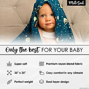 Milk Snob Star Wars The Child Baby Boy and Girl Swaddle Blanket, Soft Receiving, Security Bed and Play Blanket, Toddler and Infant Baby Bedding Registry and Shower Gifts, Newborn Essentials, 35x35