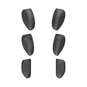 Skull & Co. Interchangeable Grip Set for NeoGrip, JoyGrip and GripCase Crystal: Snap/Trigger/Plus Grips [3 Pairs] Compatible with Nintendo Switch OLED and Regular Model -Gray