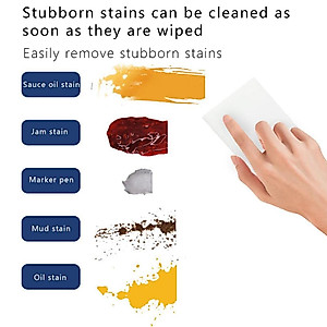 yuai 100 Pack Extra Thick Magic Cleaning Sponges - Reusable Eraser Sponge for All Surfaces - Kitchen-Bathroom-Furniture-Leather-Car-Steel - Just Add Water - Melamine - Universal Cleaner