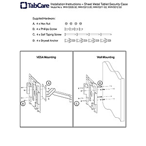 TABcare Locking Anti-Theft Metal Case for Dell Latitude 5285 5290 7200 7210 for Kiosk, POS, Store, Show Display, Time Clock (Latitude 5285 5290, Black)