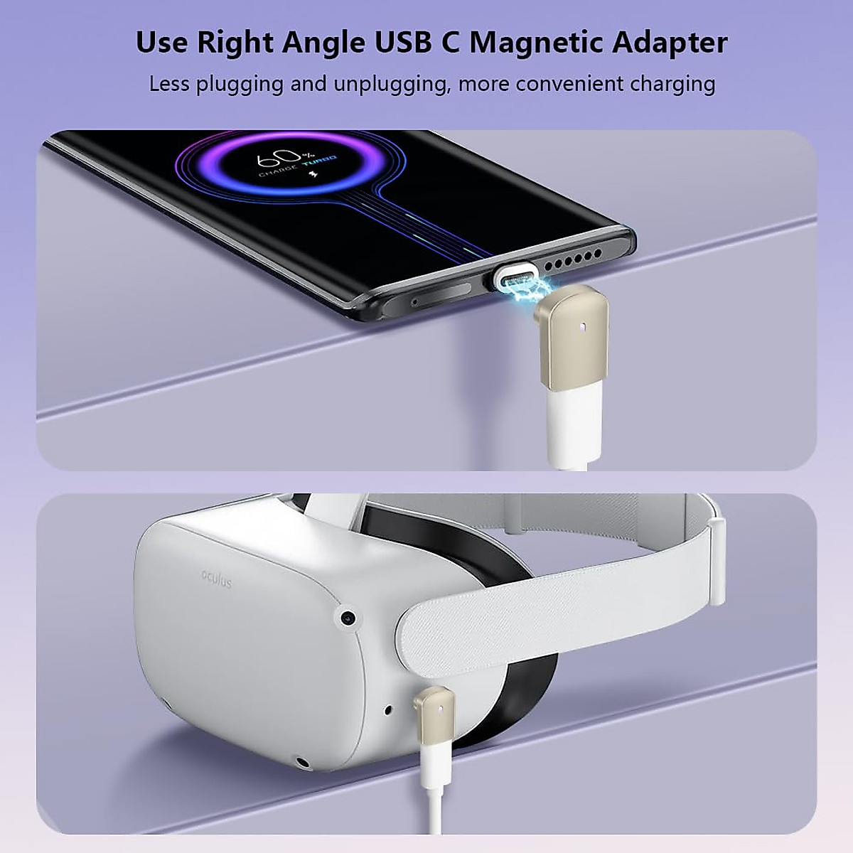 SHEEAST USB C Magnetic Adapter 90 Degree 2Pack 40Gbps Magnetic USB C Adapter with USB4 8K 60Hz 140w Fast Charging for MacBook Pro and Most USB Type C Devices