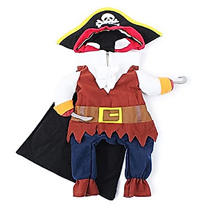 Meihejia Cat Pirate Costumes - Super Cute Pet Pirate Costume for Small Dogs & Cats (Small)
