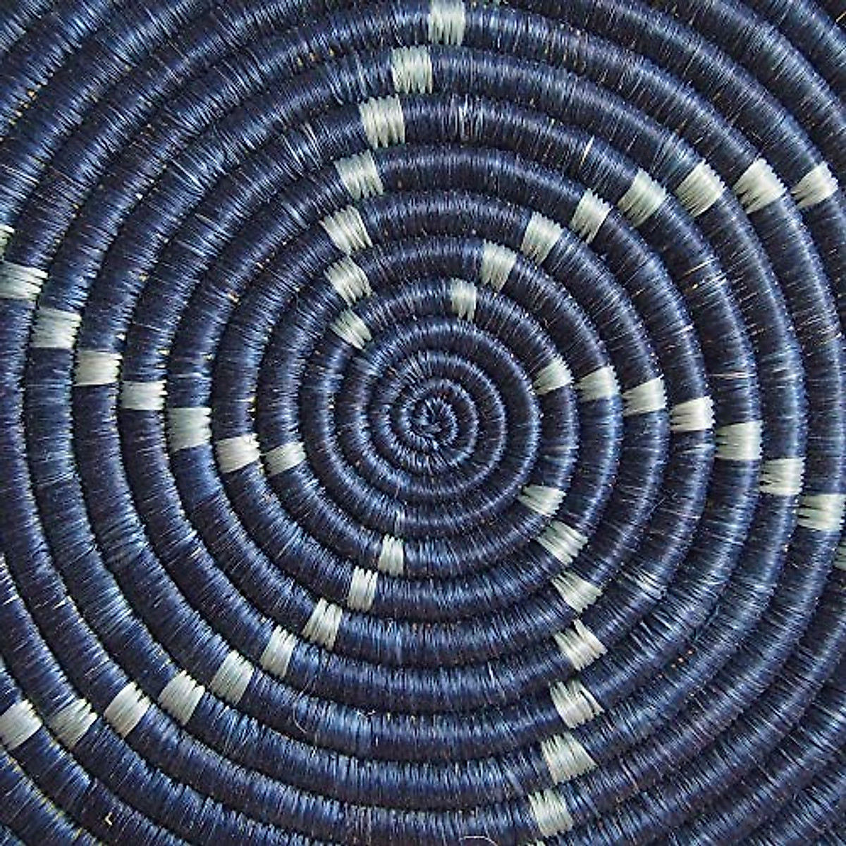African Woven Trivet- Ruhango/Rwanda Trivet/Sisal & Sweetgrass/Blues