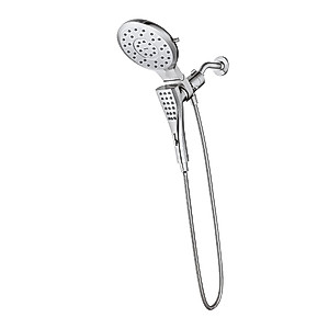 Moen 220C3 Verso Eight-Function 7" Diameter Spray Head Standard With Handshower, Chrome, 72" Hose
