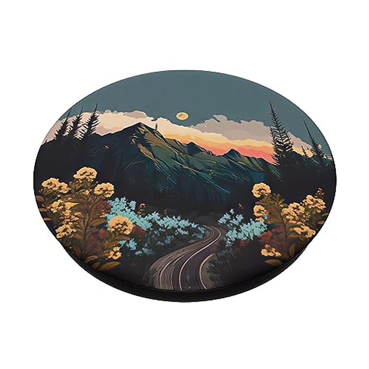 Mountain Wilderness Sunset Tree Earthy Forest Floral Flower PopSockets Standard PopGrip