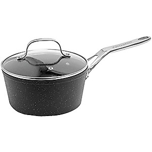 Starfrit 2 qt. Saucepan with Glass Lid,Black