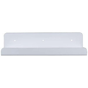 Plantex Acrylic Shelf- Floating Wall Ledge Display Shelf for Bathroom/Kitchen/Bedroom/Livingroom- Wall Mounted (White)