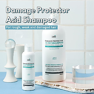 LA'DOR Damage Protector Acid Shampoo (2x 5.07 fl.oz.) - 4.5 pH Acidic Formulation for Hair and Scalp pH Balance, Helps Neutralize Alkaline pH from Dyes and Bleaching LADOR