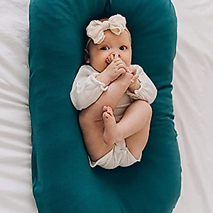 Max&So Baby Lounger Cover for Newborn - Infant Lounger Pillow Cover with Removable, Snug-Fitting Design - Ultra-Soft Cotton Cover for Newborn Lounger Pillow - Baby Nest Cover - Jade - Cover Only