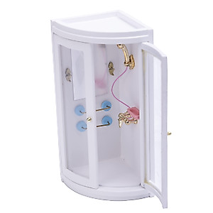 Tukaneeko 1:12 Dollhouse Shower Room Miniature Furniture Toys Mini Bathroom Decoration for Doll House