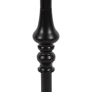 Kate and Laurel Stratton Rustic Pedestal Table, 12" x 12" x 26", Rustic Caramel and Black, Decorative Pedestal Table for Smaller Living Areas