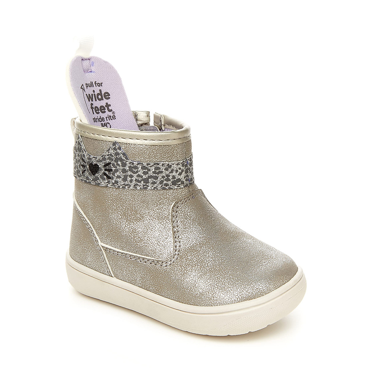 Stride Rite 360 Infant and Toddler Girls Magnolia First Walker Shoe, Silver