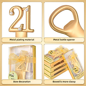 24 Pieces/Packs 21 Bottle Openers for 21th Birthday Party Favors Wedding Anniversary Gidts Decorations or Souvenirs for Guests with Gift Boxes Party Giveaways for Adults (21)
