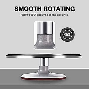 Puroma Aluminium Alloy Rotating Cake Turntable 12'' Revolving Cake Stand with Non-Slipping Silicone Bottom, Ideal Cake Decorating Supply for Cake Decorations, Pastries and Cupcakes