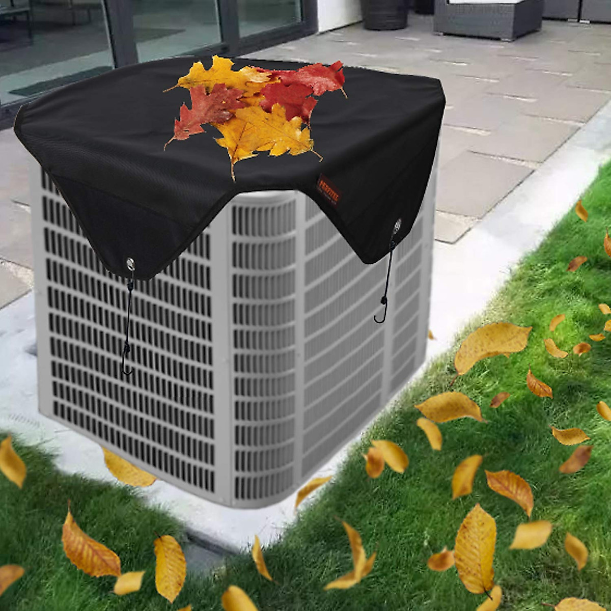 Perfitel AC Cover for outside units -Central air conditioner Cover Defender-Waterproof Heavy Duty Top Air Conditioner Cover (32X32 inch)