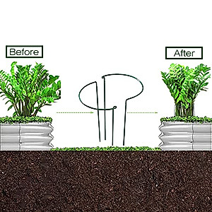AONNTOO Galvanized Raised Garden Bed, Planters for Outdoor Plants, Oval Planters Tank with Metal Plant Support for Vegetables Flowers Fruits Herbs