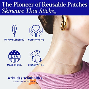 Wrinkles Schminkles Neck Wrinkle Patch - Reusable Silicone Smoothing Pads, Sensitively Formulated Wrinkle Patches. Reduce Wrinkles - Innovative Wrinkle Treatment - Targeting Neck Wrinkles (1 Pack)