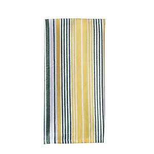 ANA Eco-Friendly 100% Cotton and Highly Absorbent Kitchen Discloth Towels | Lemon Yellow Print | Set of 4 | Stripe and Check Print | 20x28 inch | Designed to Make Your Kitchen More Alluring