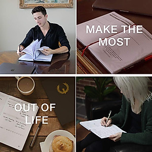 The Phoenix Journal - Best Daily Goal Planner, Organizer, & Calendar for Goal Setting, Gratitude, Happiness, & Productivity - Vision Board & Habit Tracking - 12 Weeks, Undated, Hardcover - Black