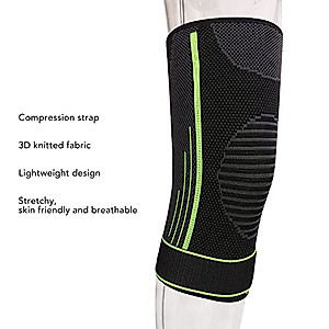 Knee Guard Sleeve, Prevent Injury Breathable Shock Absorbing Knee Brace for Basketball for Cycling (M)