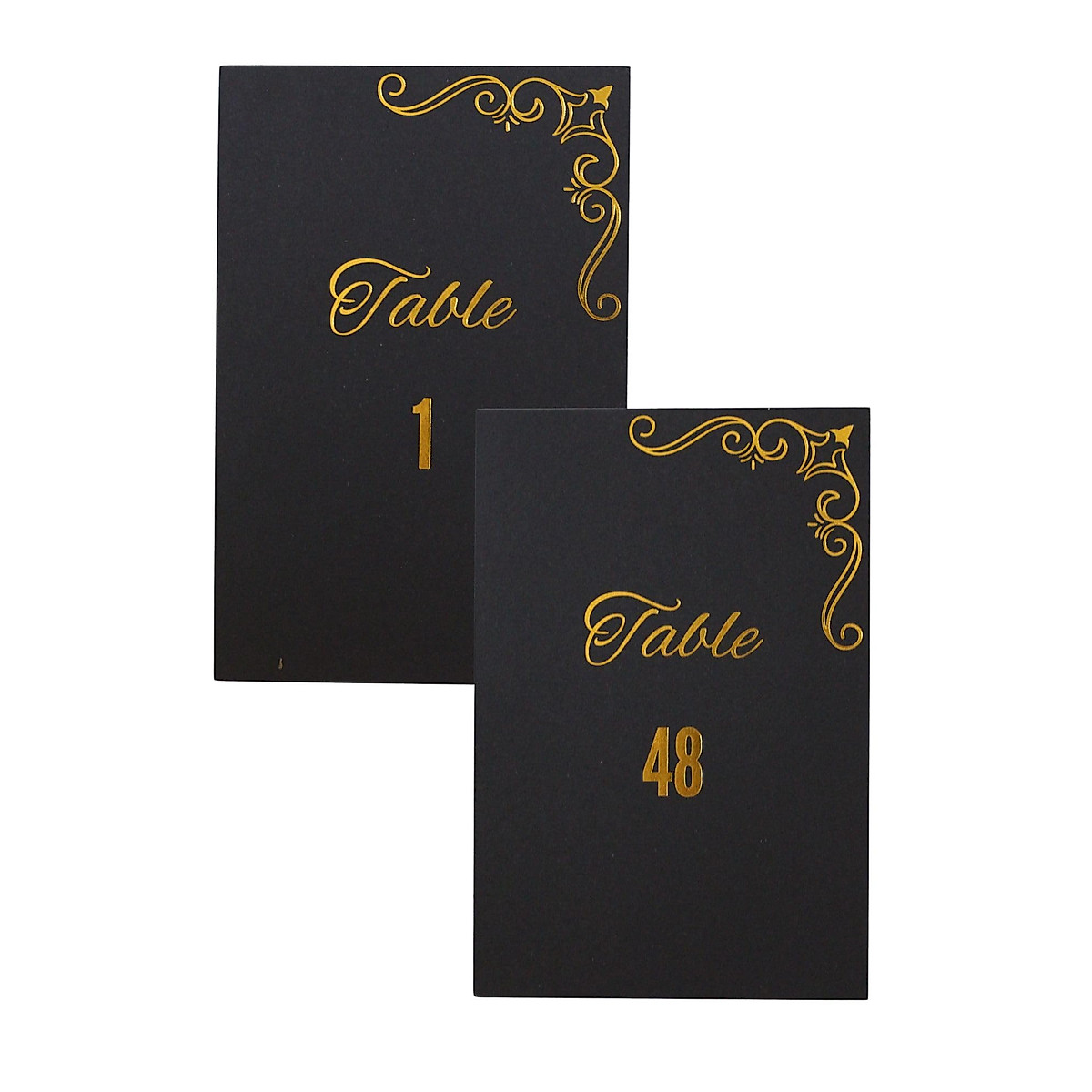 Table Numbers, Gold Table Numbers, Table Numbers 1-48, Wedding Table Number For Head Table Gift Table, Double Sided Wedding Table Numbers, 4x6 inches, Table Numbers For Wedding Reception