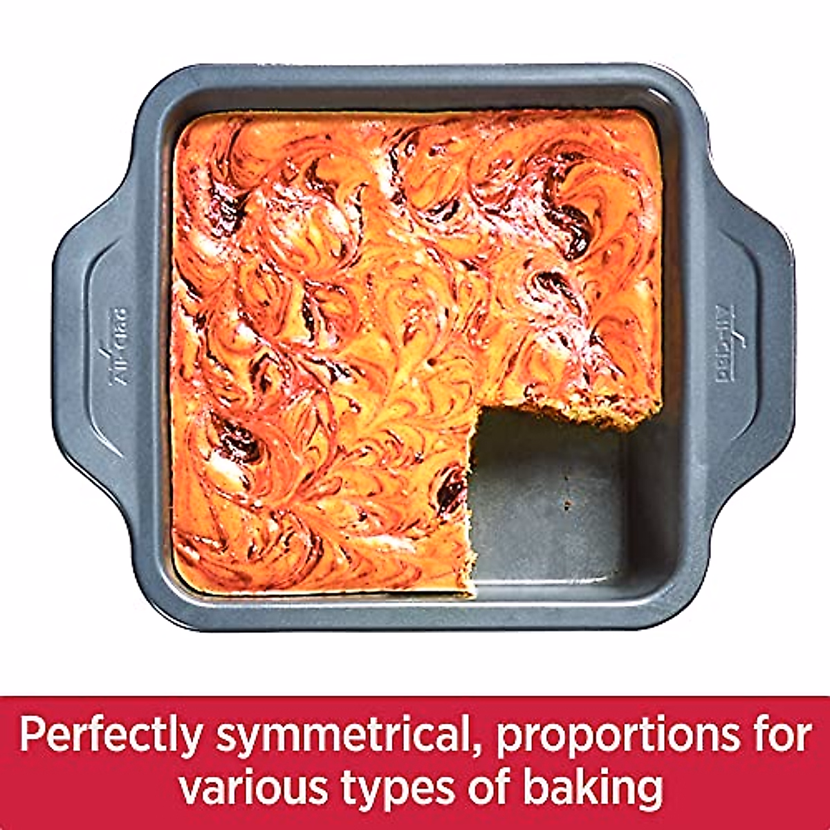 All-Clad Pro-Release Nonstick Square Baking Pan 8x8 Inch Oven Safe 450F Half Sheet, Cookie Sheet, Muffin Pan, Cooling & Baking Rack, Round Cake Pan, Loaf Pan, Baking Pan Grey