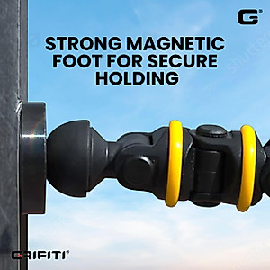 GRIFITI Nootle Recon 5 Flex Arm Leg Magnetic Foot Mini Ball Head Camera Mount Stand Magnetic Foot 6 Inch Flexible Mini Ball Head Attaches to Steel or Other Magnet Surfaces