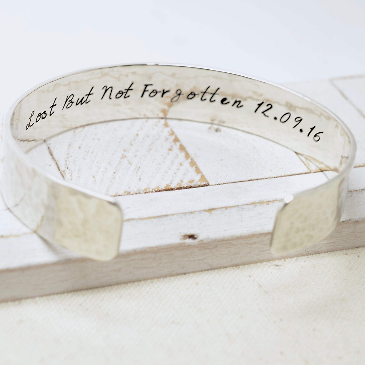 Personalized Hidden Message Cuff Bracelet for Women .925 Sterling Silver, Engraved Customized Quote Inspirational Text for Mom Grandma Wife Daughter