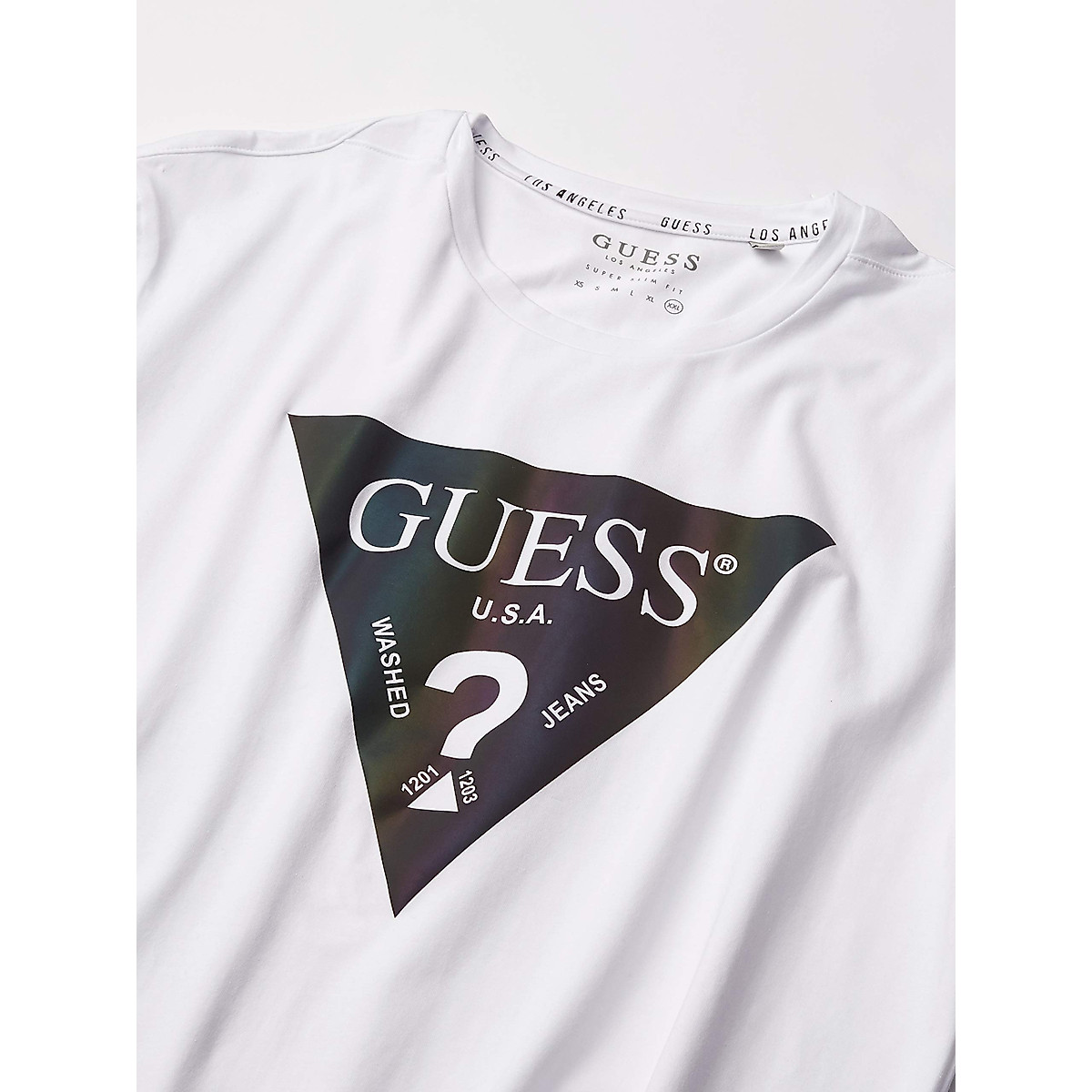 GUESS Men's Crewneck Short Sleeve Color Shades Tee