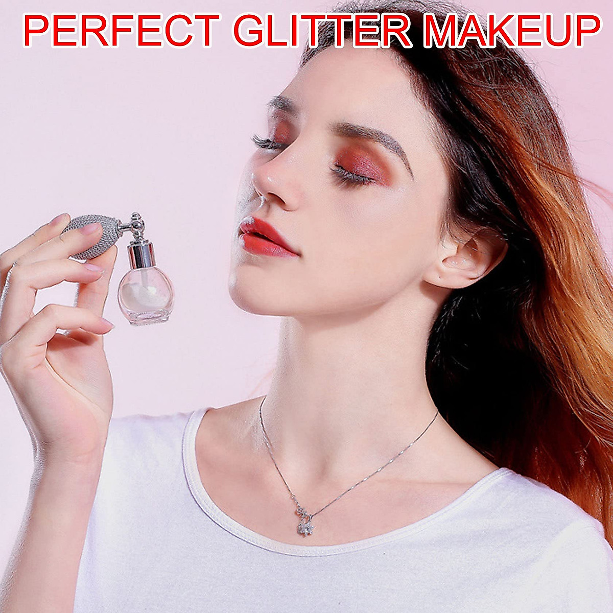 Body Glitter Spray Highlighter Powder Spray Glitter Shimmer Sparkle High Gloss Makeup Glitter Body Spray for Hair Face and Body Cosmetic - Bronzer