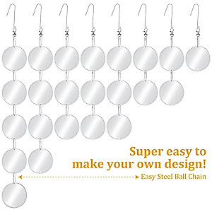 Firiglob 24 Pack Bird Scare Discs Set, 3.9 Inch Large Double-Sided Bird Reflectors, Upgraded Discs Set Reflective, Bird Scare Devices to Keep All Birds Away Like Woodpeckers, Pigeons, Ducks, Herons