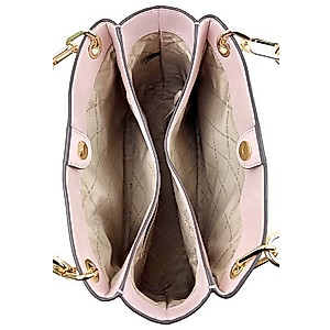 Michael Kors Women's Trisha Large Shoulder Bag Tote Purse Handbag (Powder Blush)