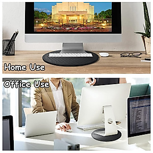 RHBLME 3 Pack Black Lazy Susan, 10 Inch Lazy Susan Non Slip Lazy Susan Turntable for Cabinet, Heavy Duty Lazy Susan for Monitor, Laptop, TV, Potted Plants, Display, etc