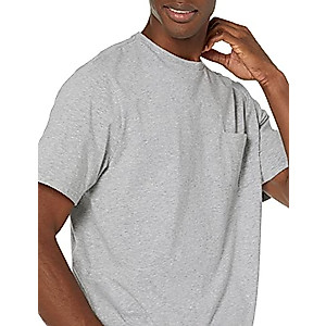 Amazon Essentials Men's Regular-Fit Short-Sleeve Crewneck Pocket T-Shirt, Pack of 2, Grey Heather, XX-Large