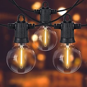 Zuske LED Outdoor String Lights, 240FT G40 Globe Patio Lights Commercial Grade Weatherproof Strand String with Shatterproof Plastic Bulbs, Hanging String Lighting for Gazebo Bistro Backyard Garden