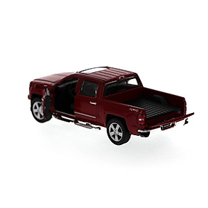 KiNSMART 2014 Chevrolet Silverado LTZ Crew Cab 4x4 1:46 Scale 5 Inch Diecast Metal Model Pick-up Truck Red