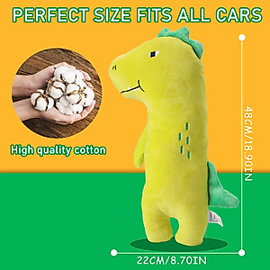 Barelove Seat Belt Cover Pillow for Kids, Car Seatbelt Cushion Shoulder Neck Support Protector Pad, Soft Stuffed Plush Travel Vehicle Safety Belts Strap Pillow for Boys and Girls Headrest (Dinosaur)