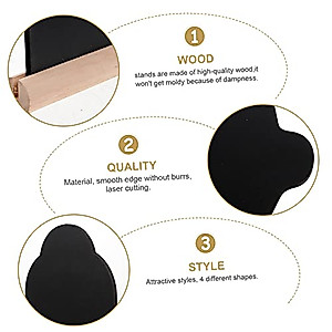 STOBOK 4pcs Tombstone Blackboard Decoration Desk Topper Decor for Home Woodsy Decor Desktop Decors Note Blackboards Decors Message Board Signs Display Board Household Wooden Mini Craft