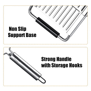 Paddsun 4 in 1 Multifunctional Grater Multi-Purpose Veggie Slicer Stainless Steel Cheese Grater Vegetable Chopper with 4 adjustable Blades for Parmesan Cheese, Vegetables, Ginger