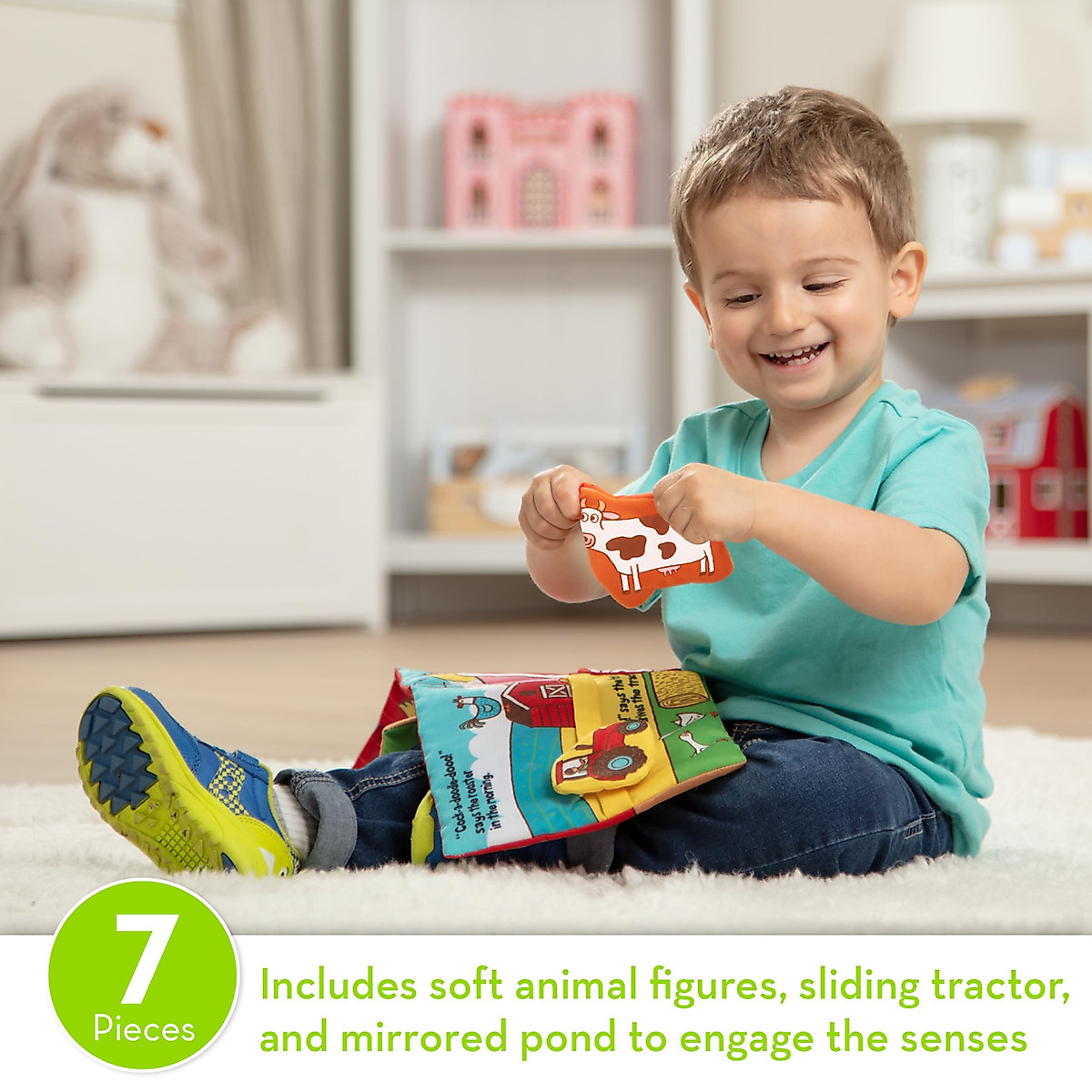 Melissa & Doug K’s Kids On The Farm 8-Page Soft Activity Book for Babies and Toddlers